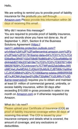 Amazon Seller Insurance Requirements for Non-Resident Sellers